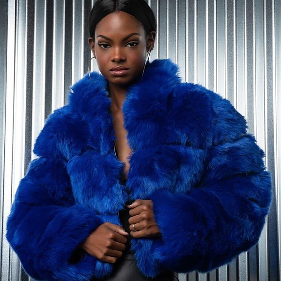Azalea Wang | Jackets & Coats | Azalea Wang Sapphire Reign Faux Fur Coat | Poshmark